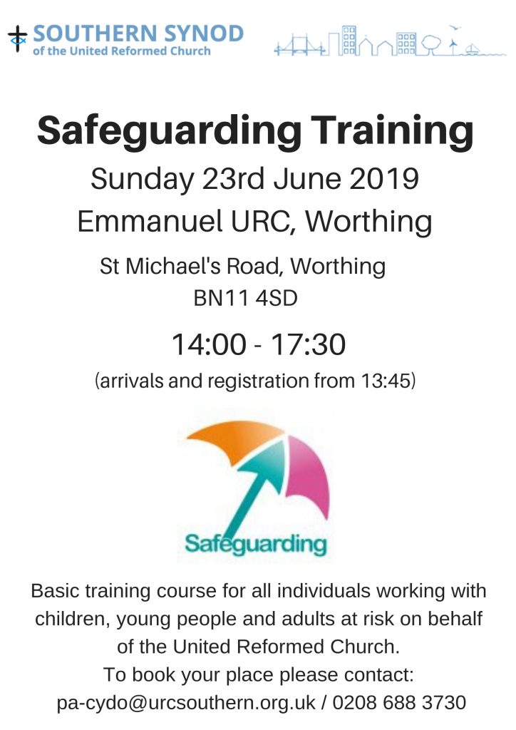 Safeguarding Training – Worthing – 23rd June 2019 – Southern Synod of ...