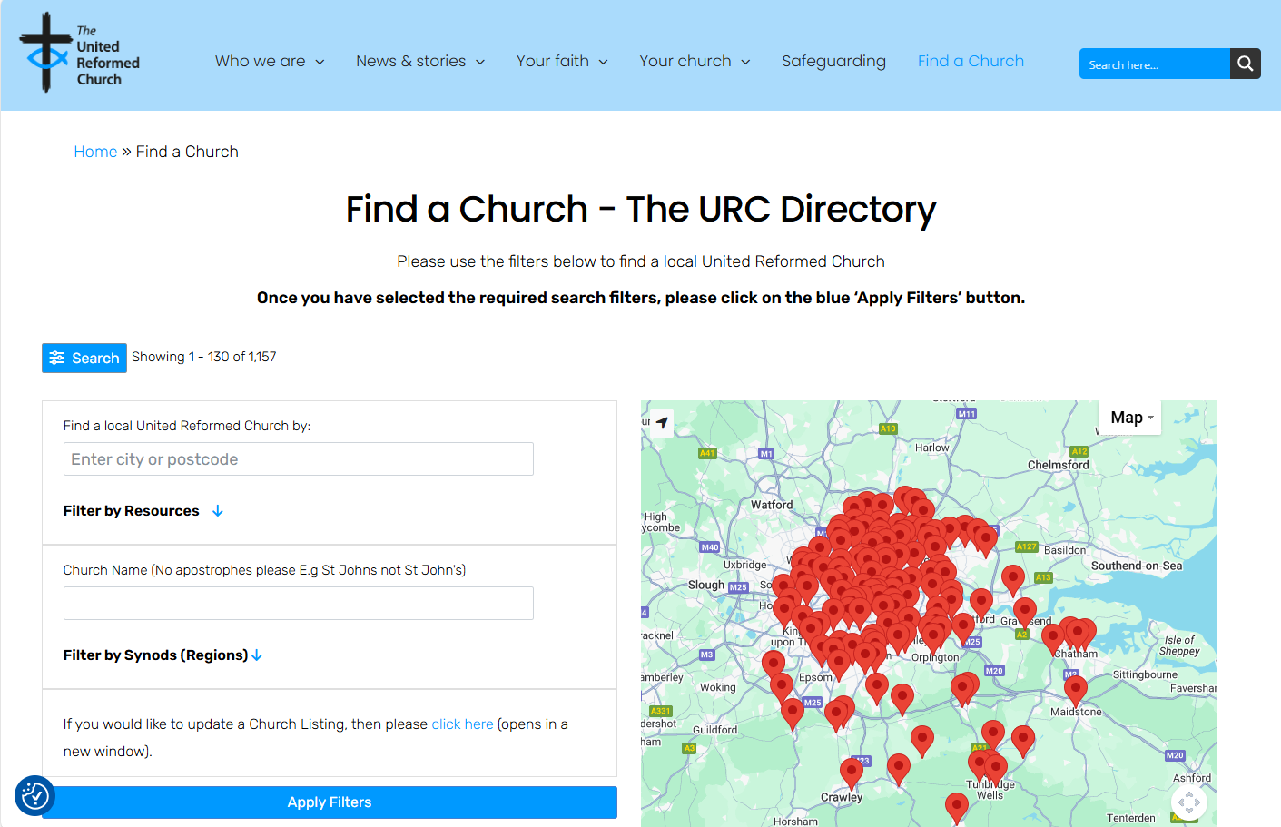 Find a Church – Southern Synod of the United Reformed Church
